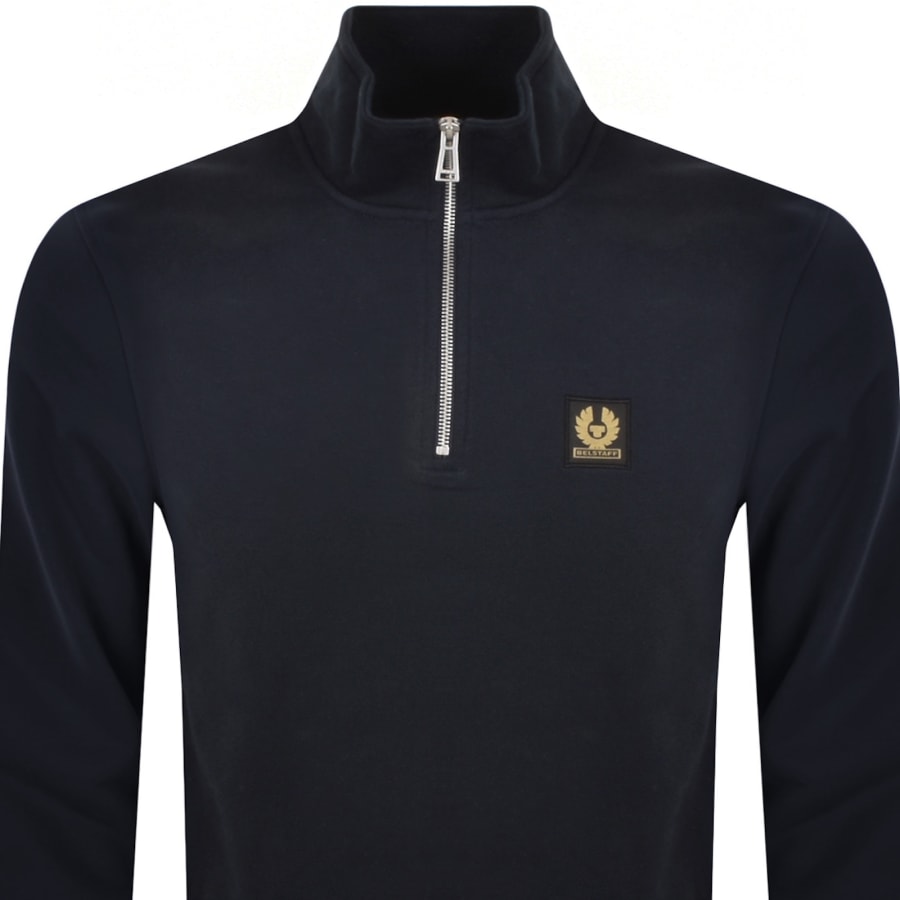 Belstaff Quarter Zip Sweatshirt Navy | Mainline Menswear